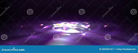 Light Flare Crystal Glass Rainbow Prism Overlay Stock Vector