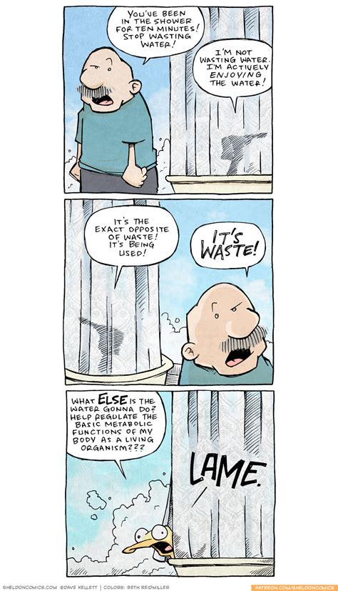 Long Showers Sheldon® Comic Strip