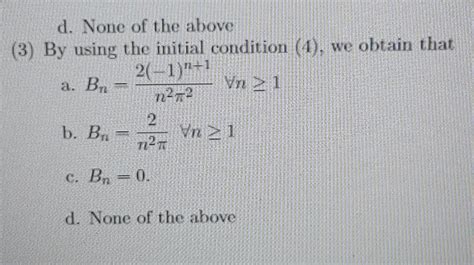 Solved Partial Differential Equations MCQs Please Solve All Chegg