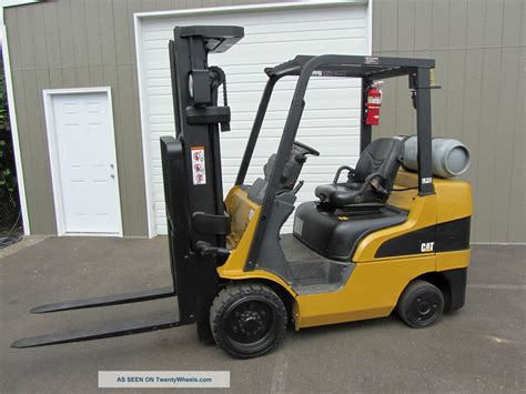 Cat C6000 Forklift Propane Lpg 4365 Hrs Three Stage Mast 199 Height