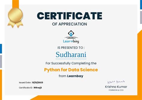 Passed Python Certification Exam Thanks Learnbay Sudharani Laxmikant