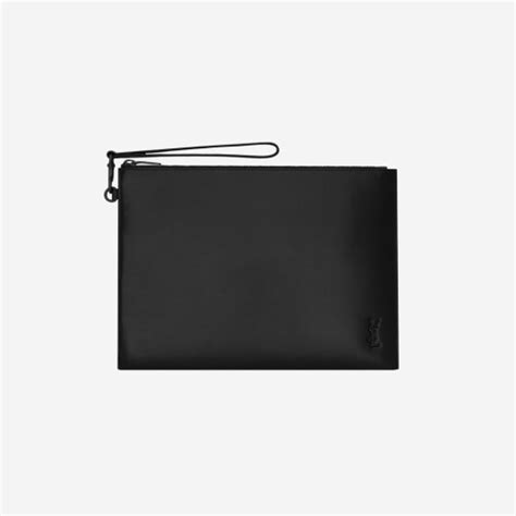 W 생로랑 페이턴트 레더 골드 모노그램 카산드라 플랫 샌들 블랙 Saint Laurent Kream