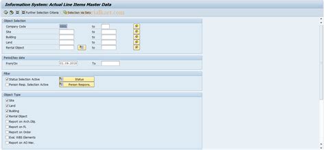 REISCOLIBD SAP Tcode Master Data Line Items
