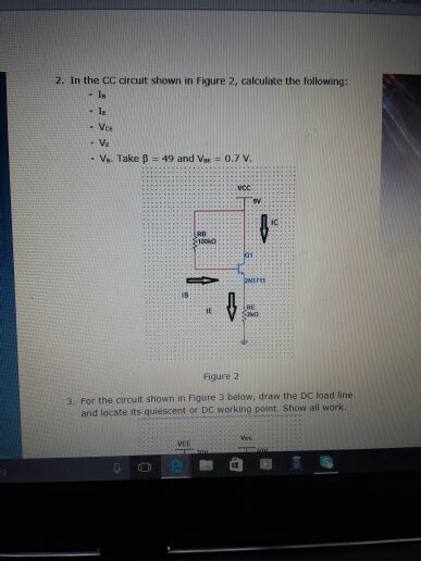 Solved DC Analysis Of Transistor And DC Load Line 1 For The Chegg