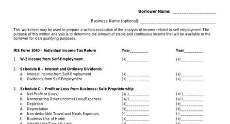 Fannie Mae Rental Income Calc Worksheet