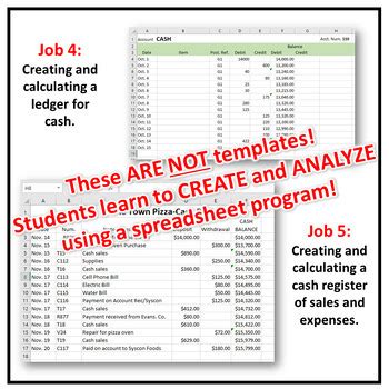 Accounting Class Microsoft Excel Activities Spreadsheets Introduction Lesson