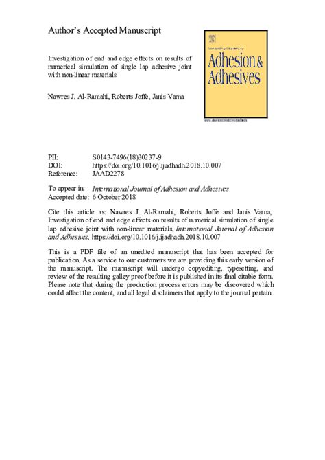 Pdf Investigation Of End And Edge Effects On Results Of Numerical