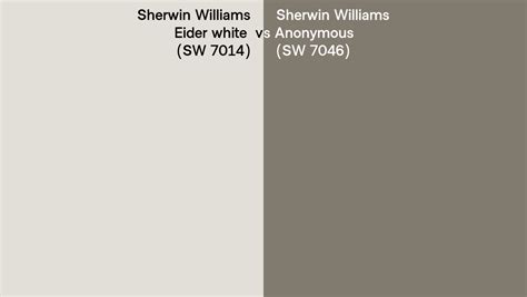 Sherwin Williams Eider White Vs Anonymous Side By Side Comparison