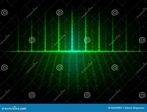 abstract binary code technology background illustration stock vector