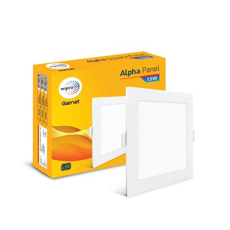 Buy Wipro Garnet W Square Led Alpha Panel Cool White Light K Recessed Down Light For