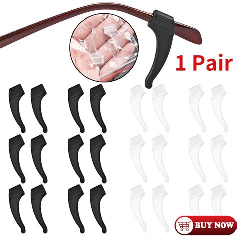 Hot 1 Pair Non Slip Silicone Eyeglass Hooks Oversized Sunglasses