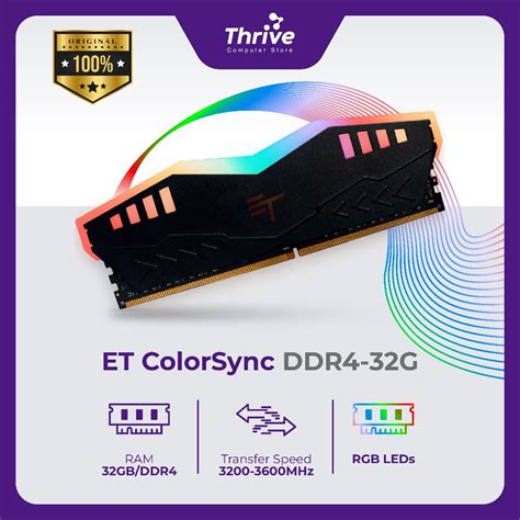 Et Colorsync Ddr4 32g Ddr4 Ram Memory For Pc Gaming Sultan Store Et Colorsync Ddr4 32g Ddr4 Ram Memory For Pc Gaming Sultan Store