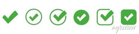 Check Mark And X Set Icon Simple Web Buttons Checkmarks And Wall