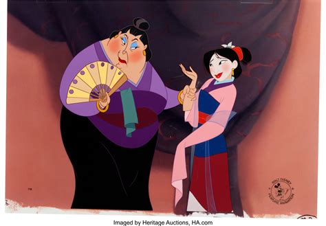 Mulan Mulan And Matchmaker Employee Only Limited Edition Cel Lot