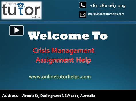 Ppt Crisis Management Assignment Help Ppt Powerpoint Presentation Free To Download Id