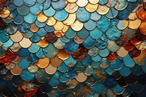 Premium Photo A Close Up Of A Fish Scale Pattern