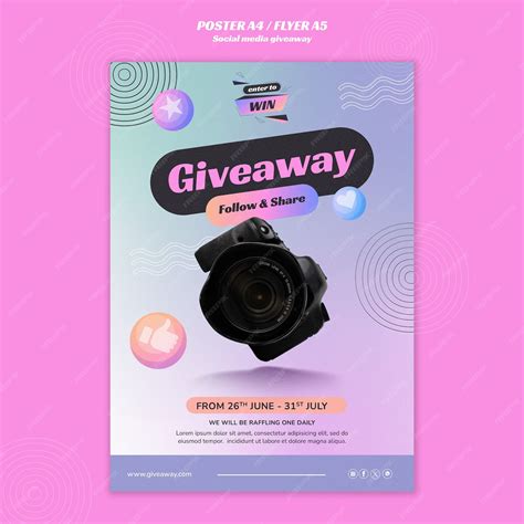 소셜 미디어 경품 템플릿 디자인 무료 Psd 파일