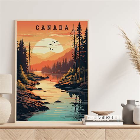 Canada Travel Poster Canada Poster Canada Print Canada Printable Travel Poster Canada