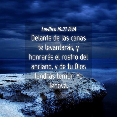 Levítico RVA Delante de las canas te levantarás y honrarás