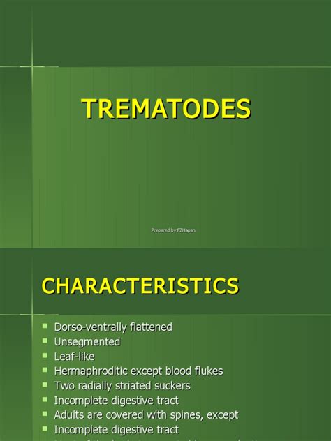 Trematodes Parasites Medical Specialties