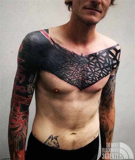 3kreuzes Brutal Heavy Abstract Blackwork Tattoo Inkppl Blackwork