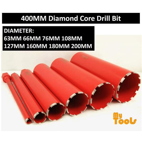 63mm 66mm 76mm 108mm 127mm 160mm 180mm 200mm X 400mm Diamond Core Drill