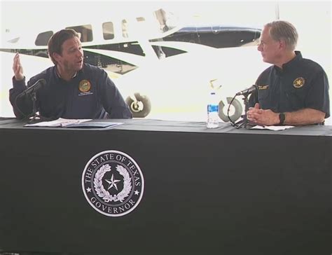 Florida Texas Governors Meet At Us Mexico Border On Illegal
