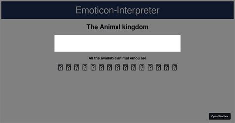 Emoticon Interpreter Codesandbox