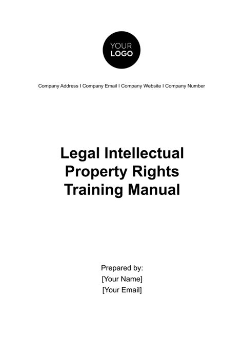 Free Legal Intellectual Property Rights Training Manual Template To