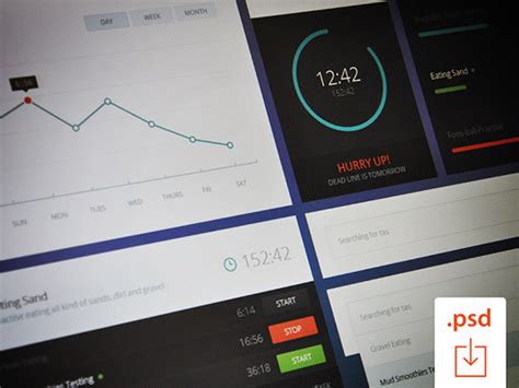 Time Graph UI Concept Freebiesbug