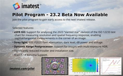 Imatest On Linkedin Imatest 23 2 Beta Is Available For Testing Join Our Pilot Program To…