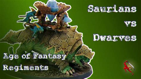 Age Of Fantasy Regiments By One Page Rules Saurians Vs Dwarves 2000