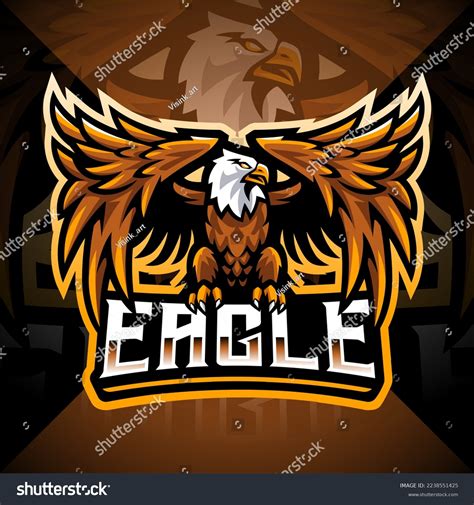 Illustration Eagle Esport Mascot Logo Design Stock Illustration