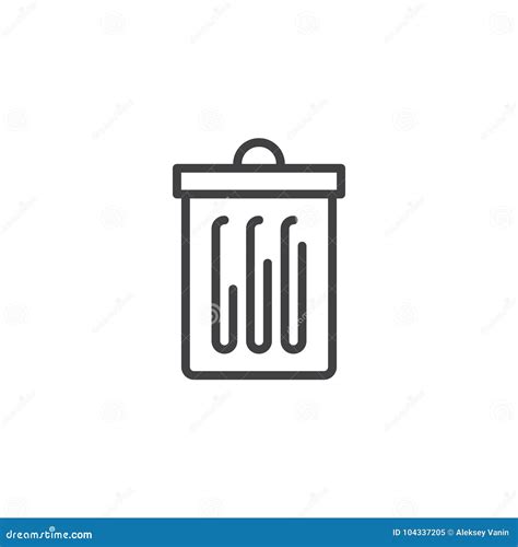 Recycle Bin Line Icon Stock Vector Illustration Of Icon 104337205