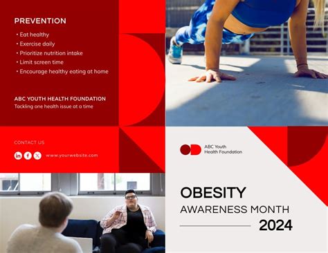 Obesity Bifold Brochure Template Visme