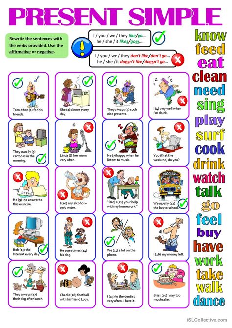 Present Simple Affirmative Worksheet