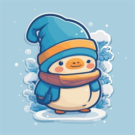 Vector De Dibujos Animados De Invierno Vector Premium