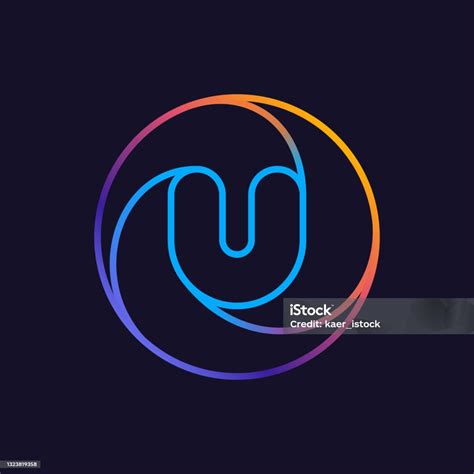 U 문자 한 줄 다채로운 로고 알파벳 U에 대한 스톡 벡터 아트 및 기타 이미지 알파벳 U 로고 대문자 Istock