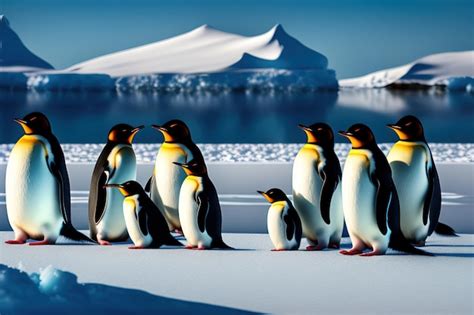 Premium Ai Image Adele Penguins In Antarctica Digital Artwork