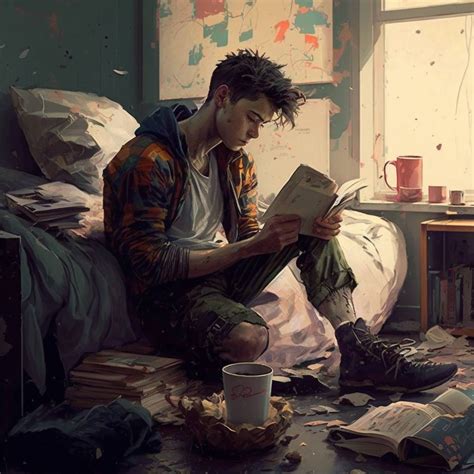 A Boy Reading A Book By Awadhbasha On Deviantart