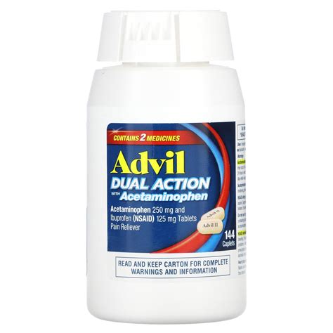 Advil Dual Action With Acetaminophen 144 Caplets