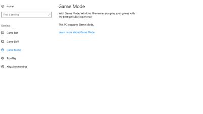 Game Mode Missing In Windows