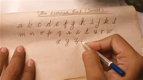 How To Draw A To Z Alphabet In Cursive Writing Youtube