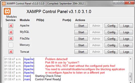 solucion error en xampp servidor apache puerto 80 angellomix