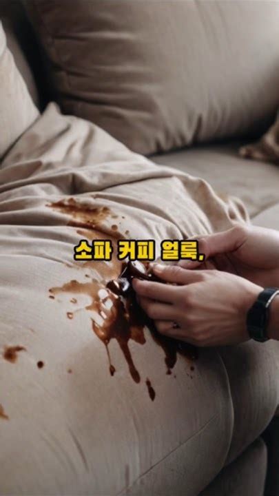 쇼파에 커피를 쏟았을 때 쇼츠 Youtube