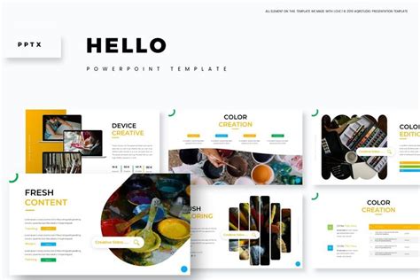 Hello Powerpoint Template Powerpoint Color