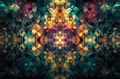 Premium Photo Symphony Of Geometric Patterns Emerges From The Depths Of Darkness