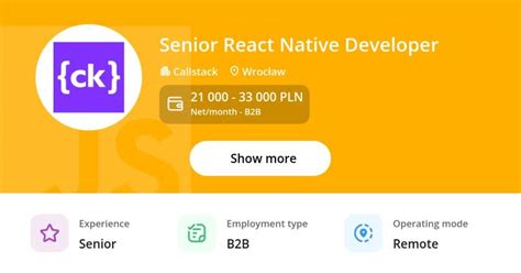 Klaudia Domska On Linkedin Callstack Senior React Native Developer