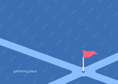 Premium Vector Assembly Point Sign Illustration Meeting Sign