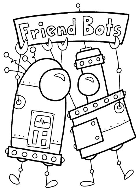 Robots Coloring Pages Free PDF Printables